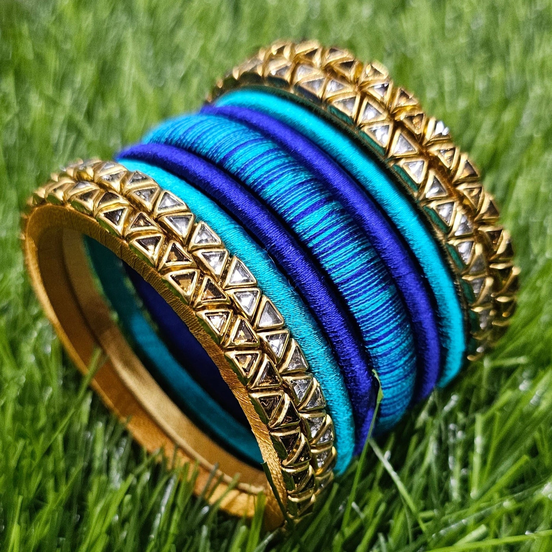 Shop Silk Thread Bangle Sets Online – Kangan by Dhruthi
